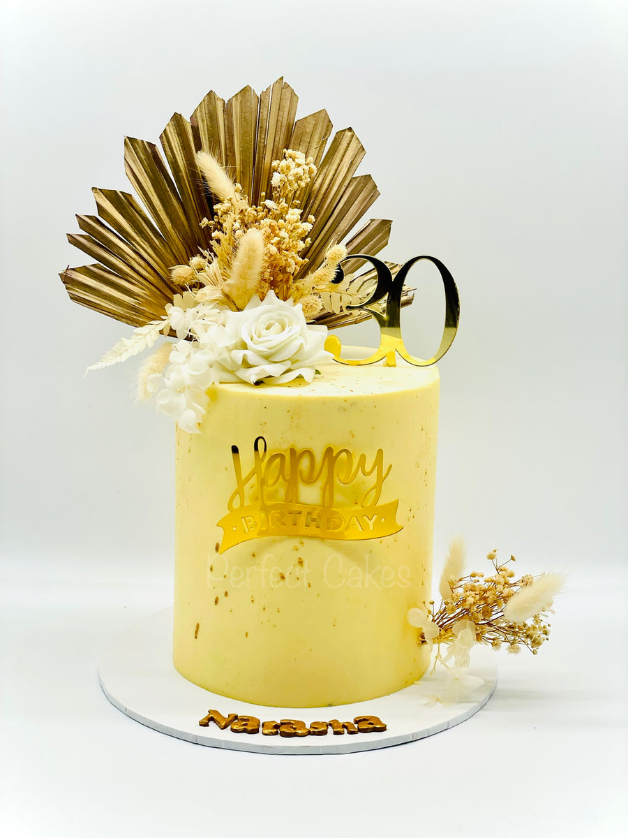 Deluxe Neutral Birthday Cake – Perfect Cakes Perth