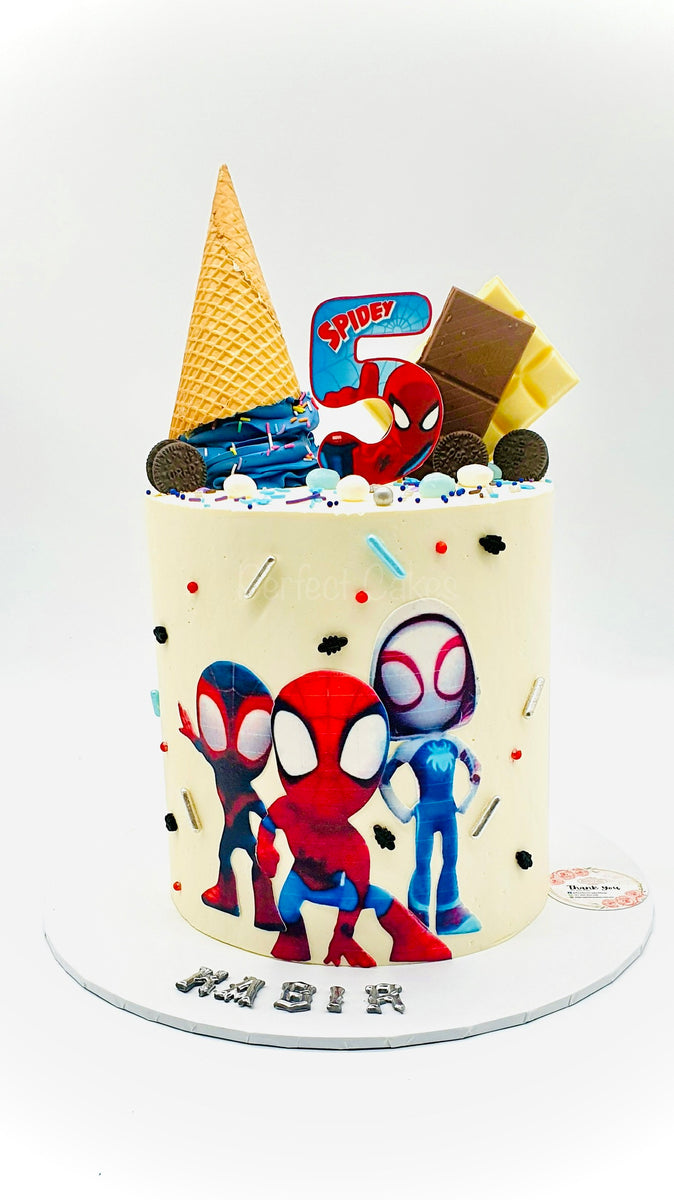 Spidey and his friends cake – Perfect Cakes Perth