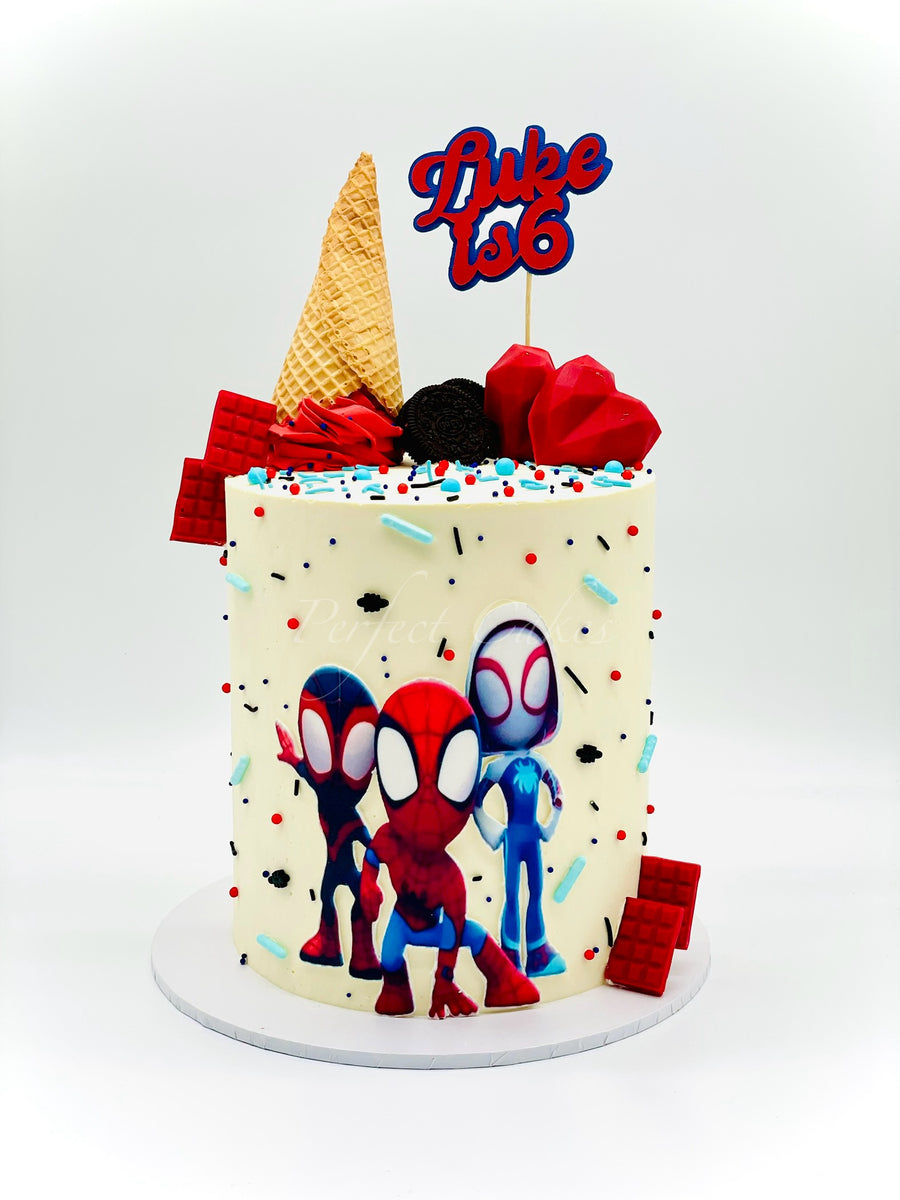 Spidey and his friends cake – Perfect Cakes Perth