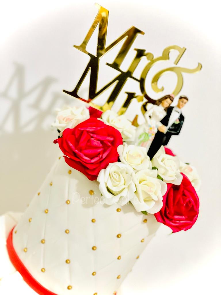 Traditional Bridal Couple Cake – Perfect Cakes Perth